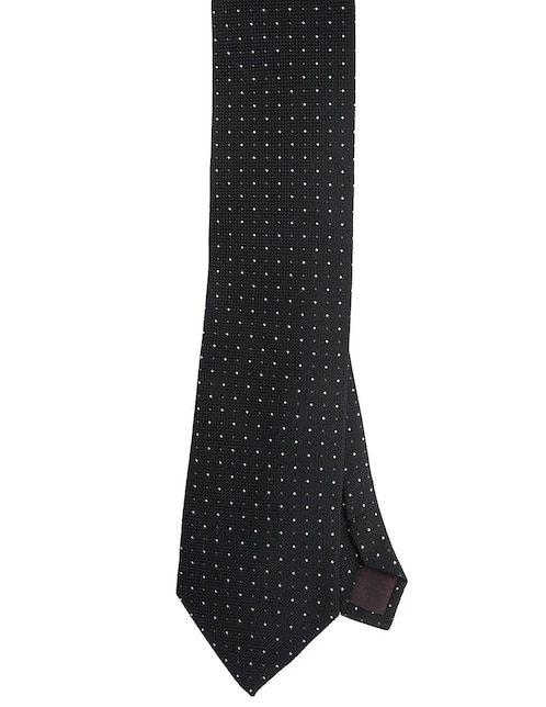 Corbata Calderoni regular de seda estampado microprint para hombre 1