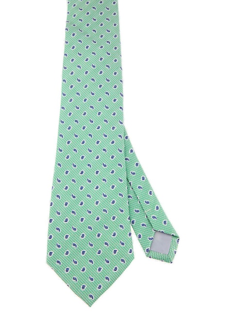 Corbata Zanetti regular de seda estampado microprint para hombre 1