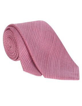 Corbata Olimpo regular coral con diseño gráfico